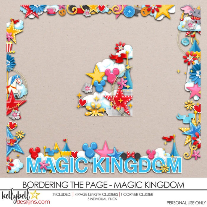 Bordering the Page Magic Kingdom Page Borders - Kellybell Designs