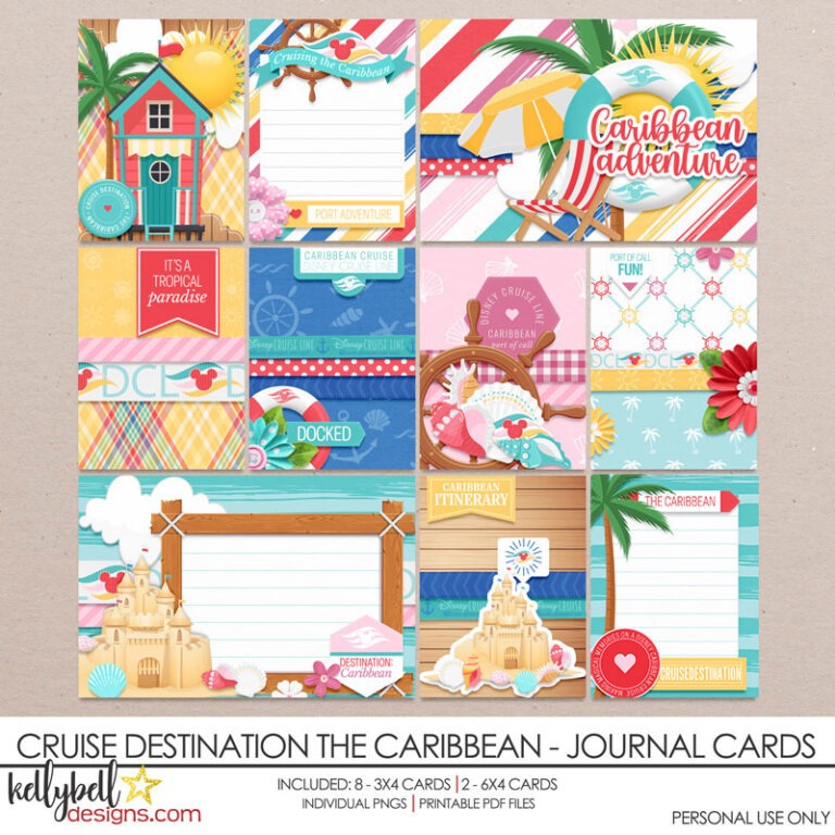 Cruise Destination The Caribbean Cards - Kellybell Designs